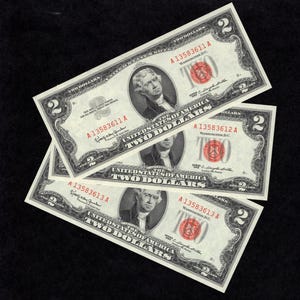 3 Note Consecutive Set- 2 Dollar 1963 Legal Tender - United States ...