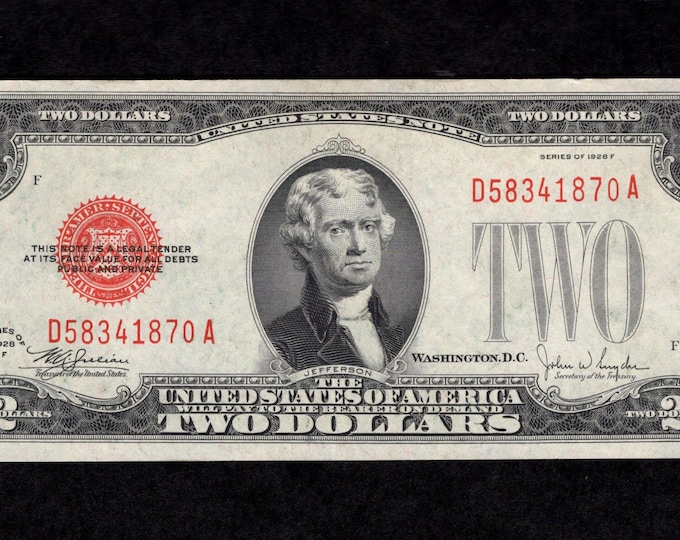 2 Dollar 1928F Legal Tender - United States Note - USN - Fr 1507 ...