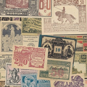 Pack of 15 Different Notgeld Austria Emergency Money WWI - Etsy
