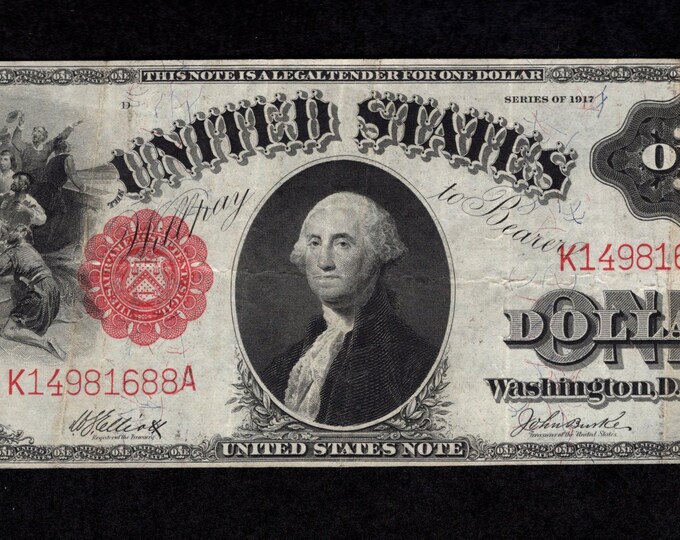 1 Dollar 1917 Legal Tender - USN - United States Note - Fr 36 ...