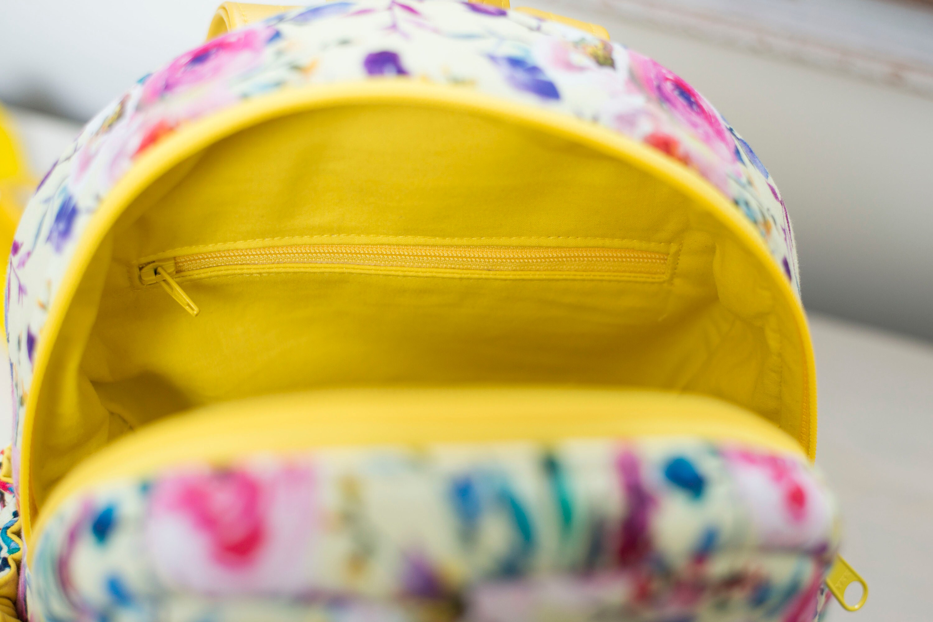 The Minni Mini Sized Backpack. Yellow Floral Mini Backpack. | Etsy