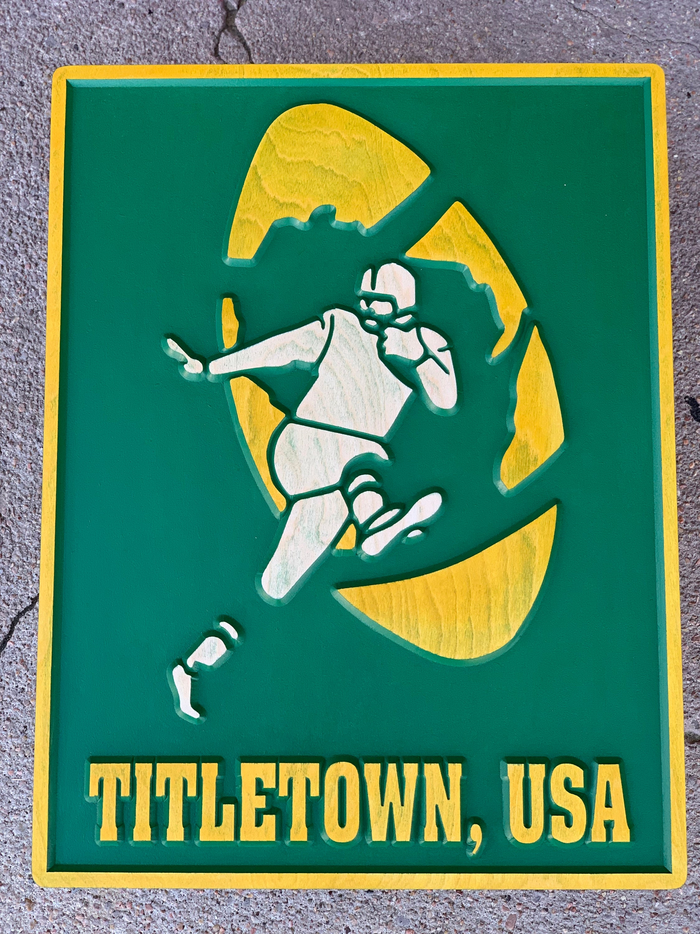 Classic Green Bay Packers Wood Sign Titletown, USA - Etsy