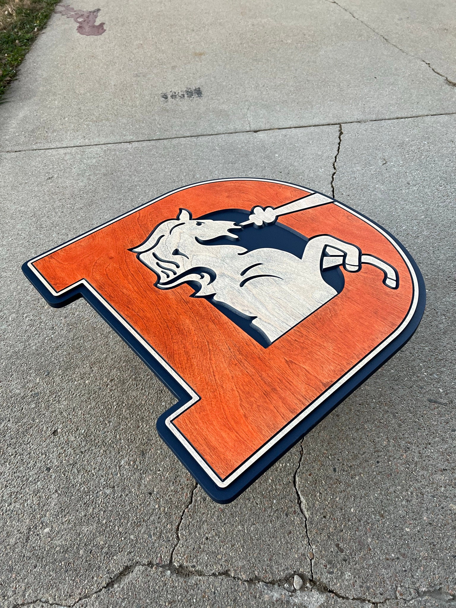 Denver Broncos 3D Wood Sign - Etsy