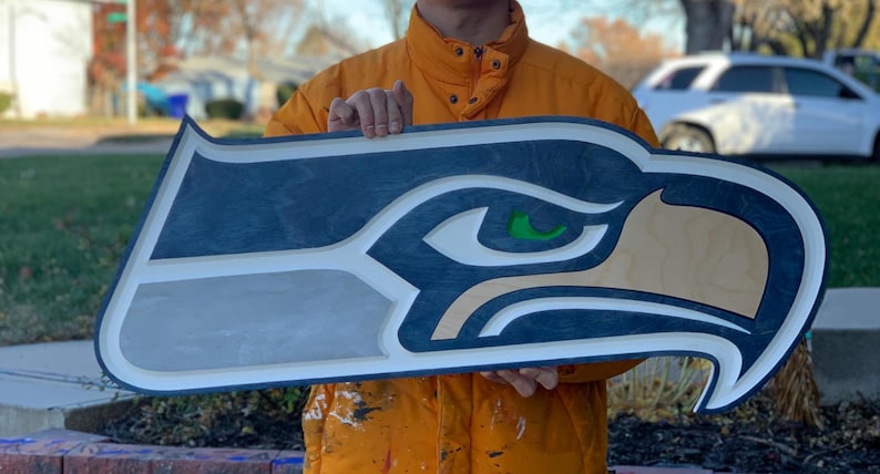 Seattle Seahawks Hand Crafted Wood Sign - Etsy