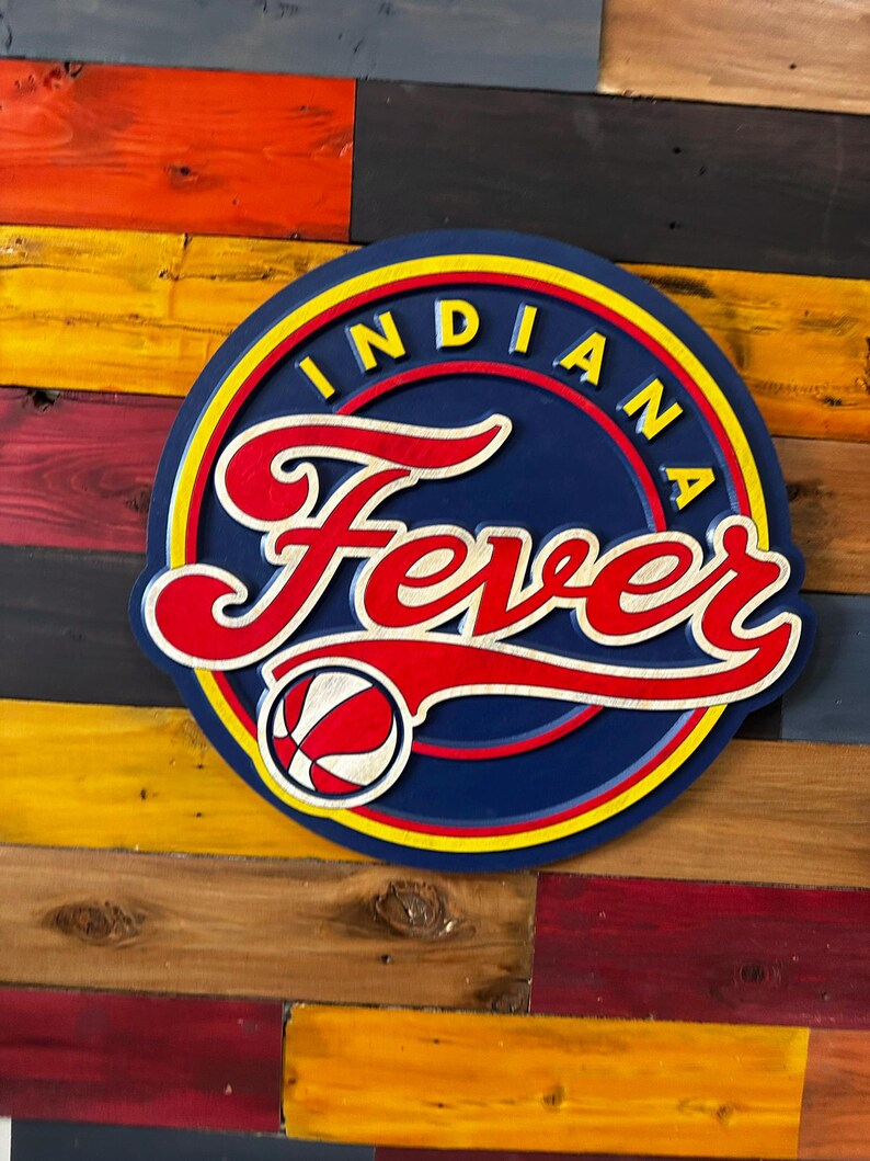 The Indiana Fever 3-D Wood Sports Art - Etsy
