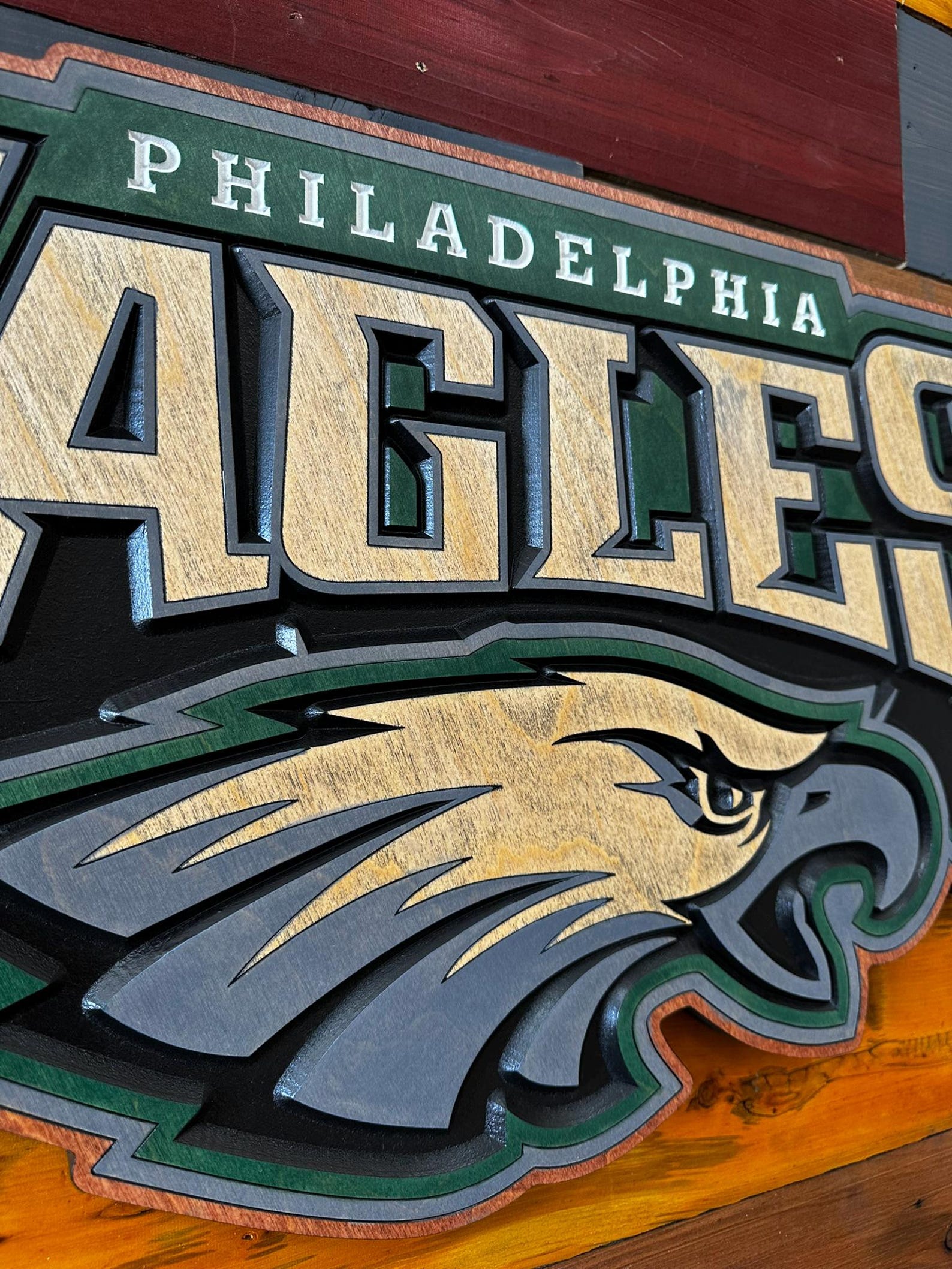 Hand Crafted Philadelphia Eagles Wood Sign - Etsy