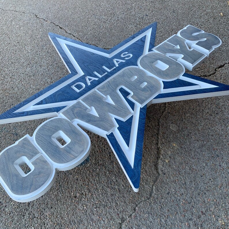 Dallas Cowboys 3D Wood Sign - Etsy