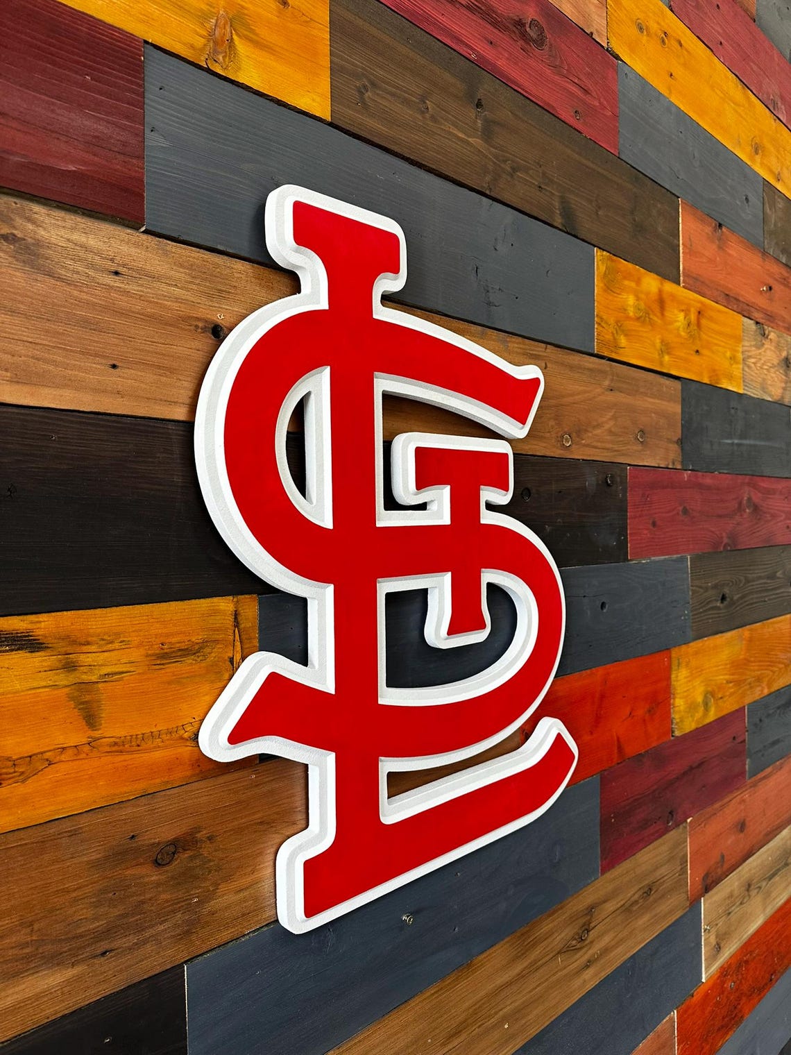 St. Louis Cardinals STL Scripts 3D Wood Sign Logo - Etsy