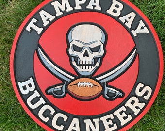 12" Diameter Tampa Bay Buccaneers Officially Licensed Pro Football Sign ...