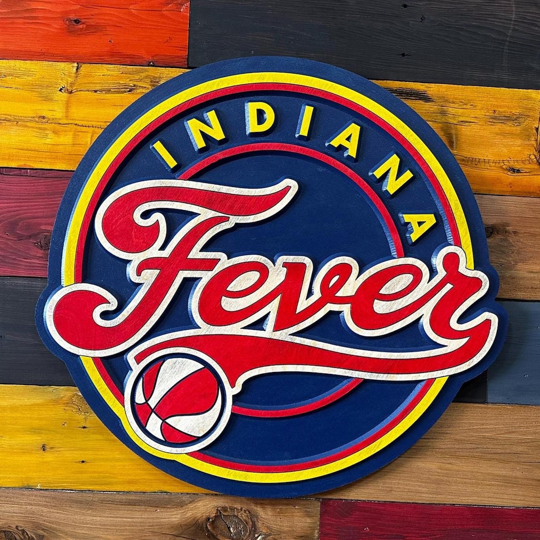 The Indiana Fever 3-D Wood Sports Art - Etsy