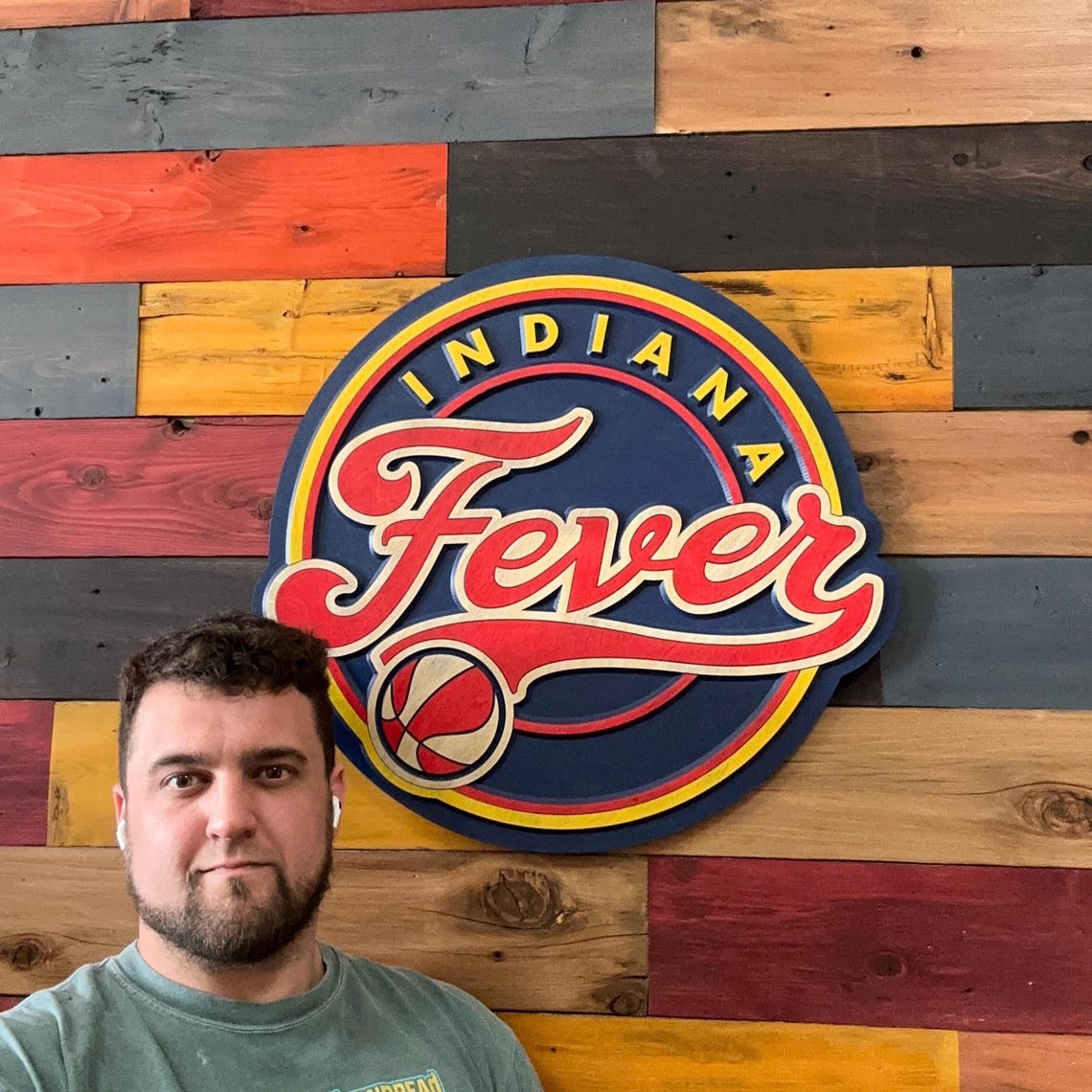 The Indiana Fever 3-D Wood Sports Art - Etsy
