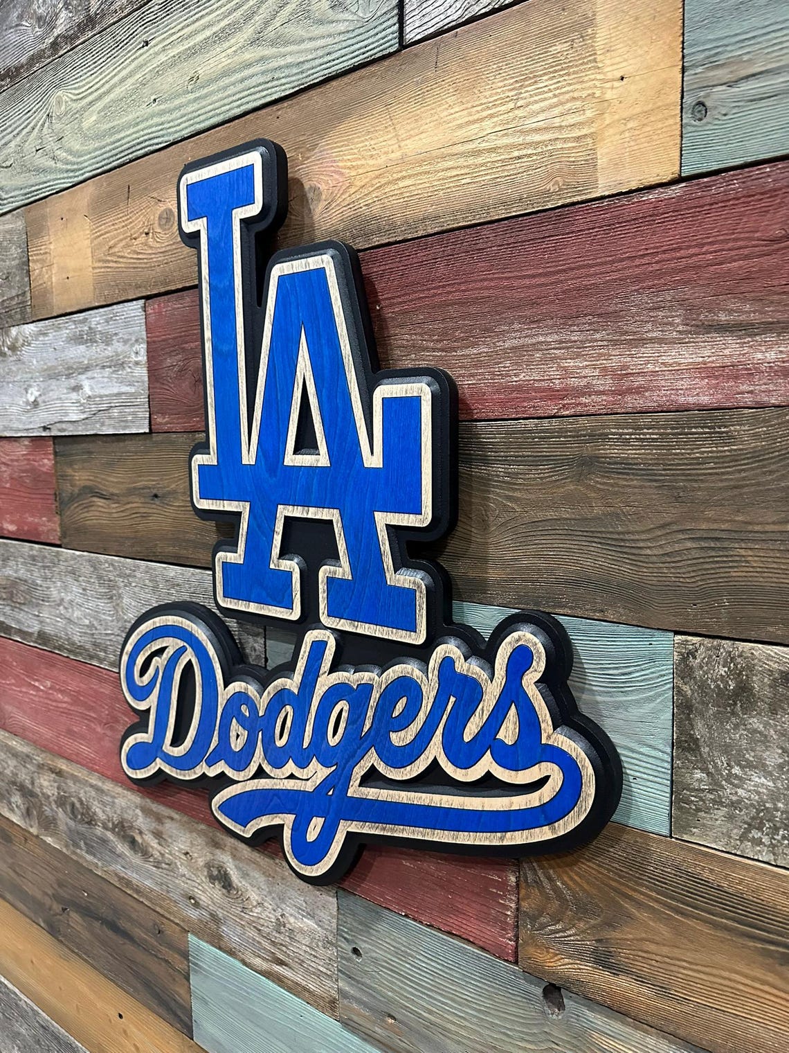 Los Angeles Dodgers Custom 3D Wood Sign - Etsy