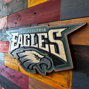 Hand Crafted Philadelphia Eagles Wood Sign - Etsy