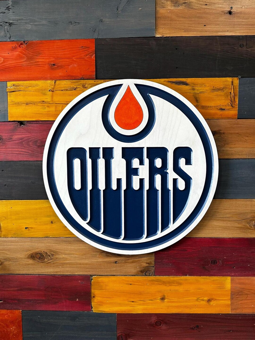 Oilers 3D Wood Sign - Etsy Canada