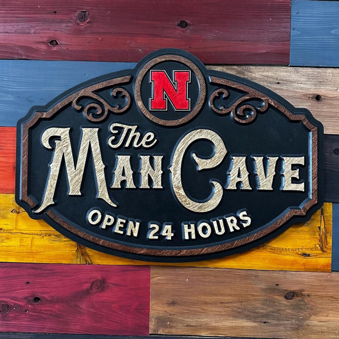 Nebraska Man Cave Sign 24" - Etsy