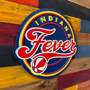 The Indiana Fever 3-D Wood Sports Art - Etsy