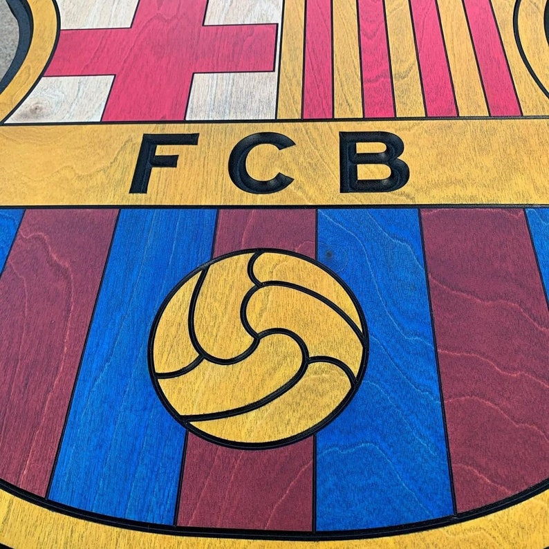 3D FC Barcelona Wooden Sign - Etsy