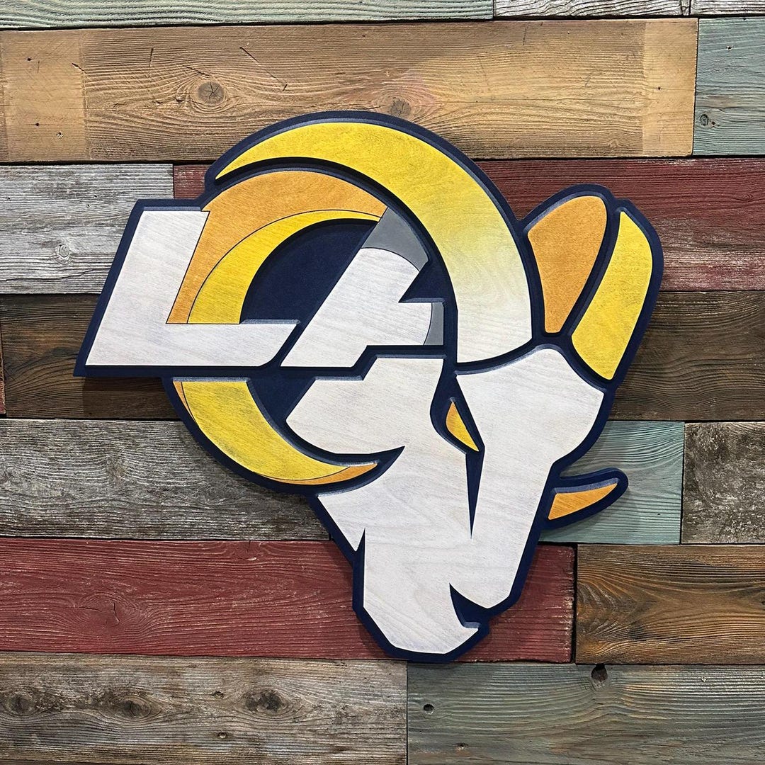 LA RAMS Wood Sign - Etsy