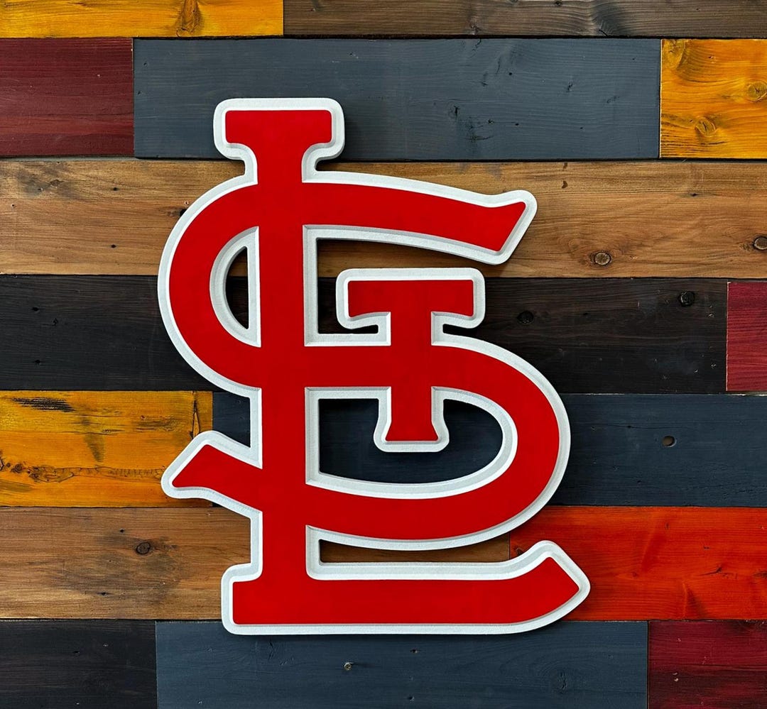 St. Louis Cardinals STL Scripts 3D Wood Sign Logo - Etsy