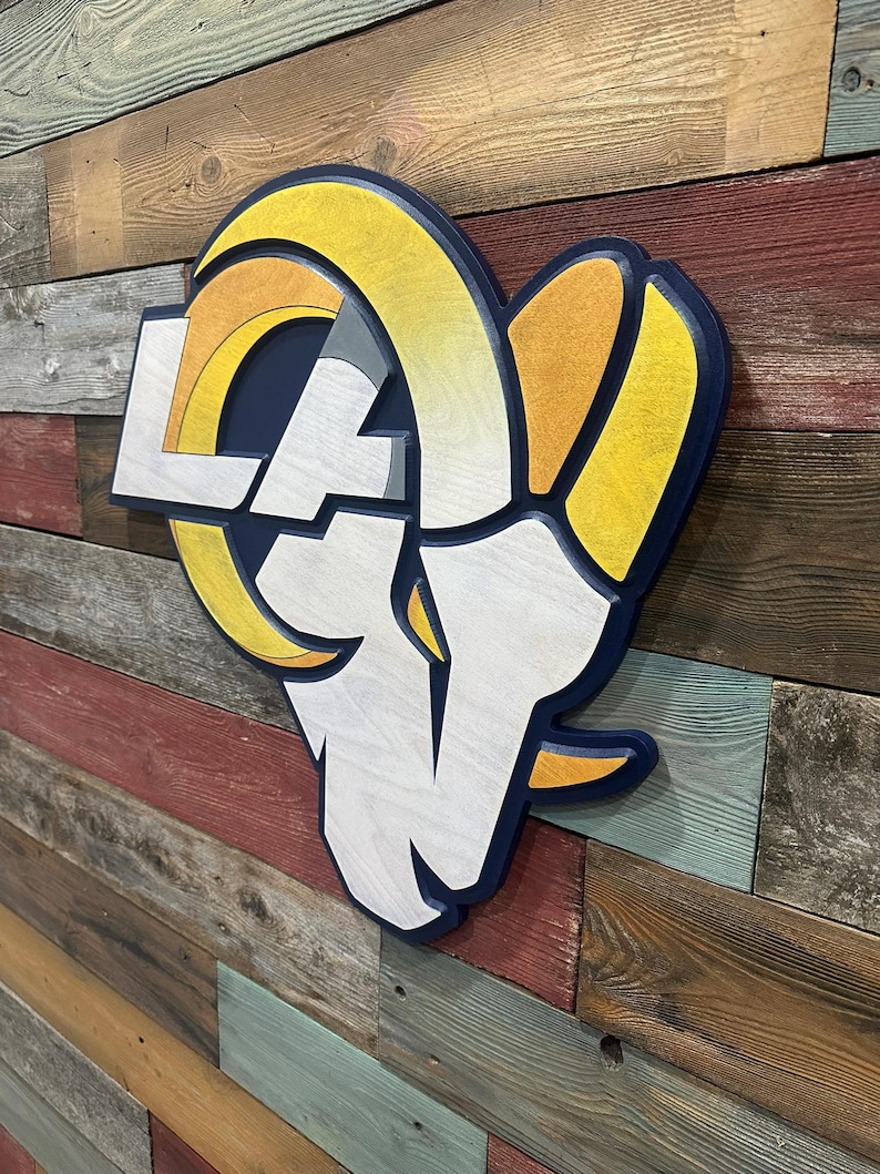 LA RAMS Wood Sign - Etsy