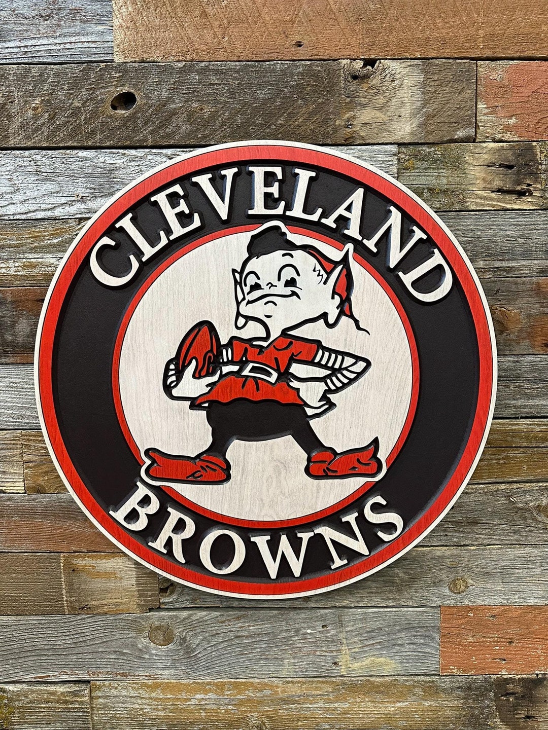 Cleveland Browns 3d Wooden Sign - Etsy