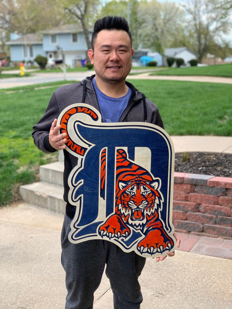 Detroit Tigers 3D Wood Sign - Etsy