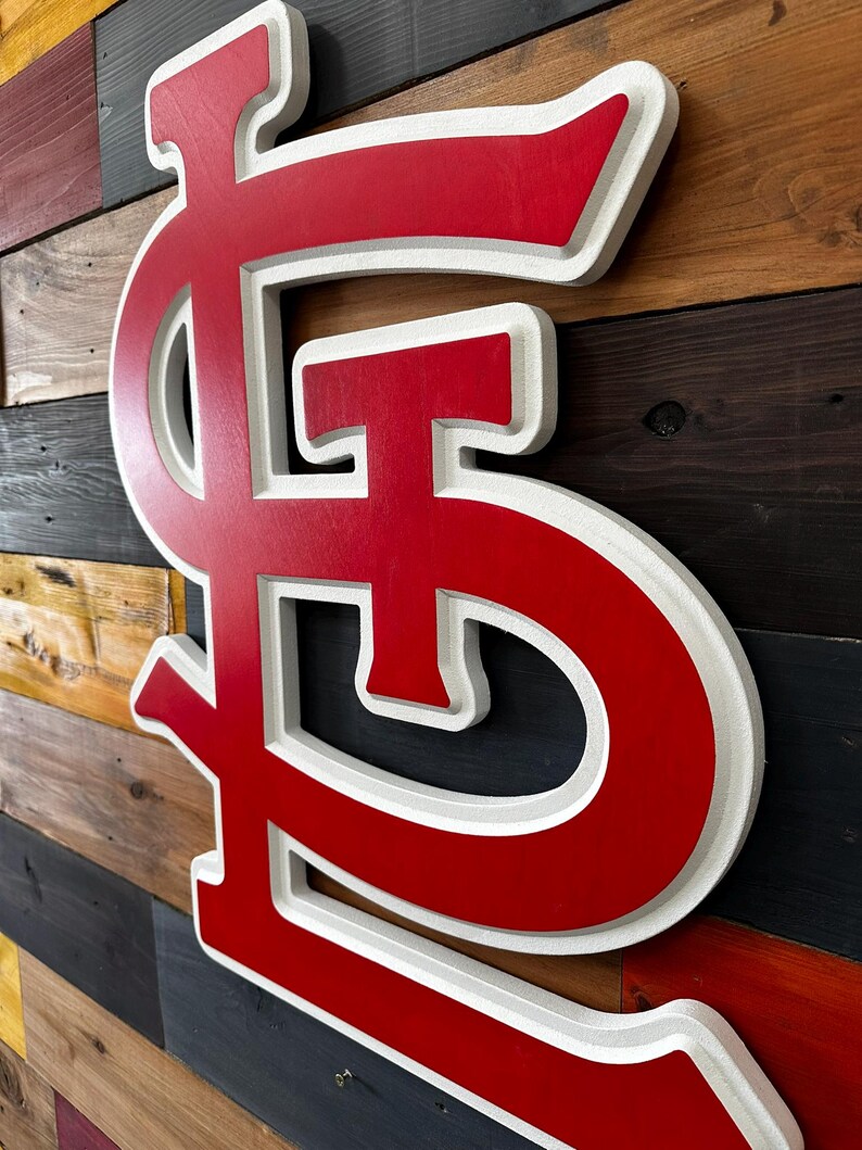 St. Louis Cardinals STL Scripts 3D Wood Sign Logo - Etsy