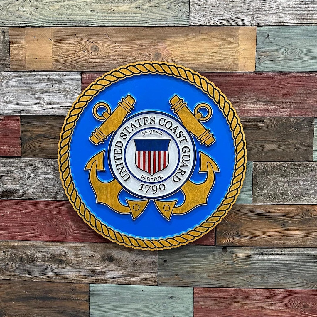 United States Coast Guard Wood Sign 3D - Etsy