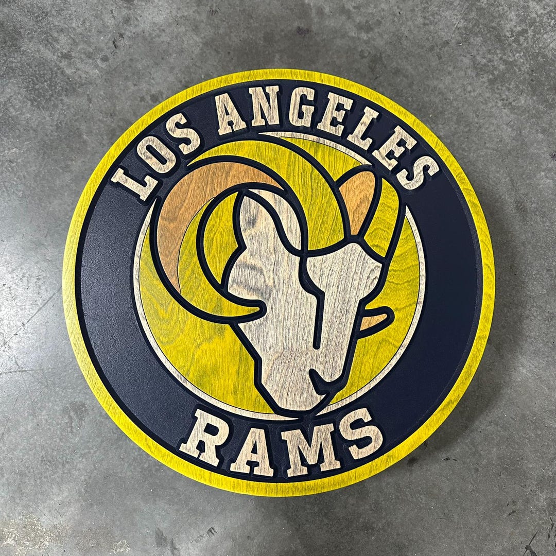 LA RAMS Wood Sign Round - Etsy