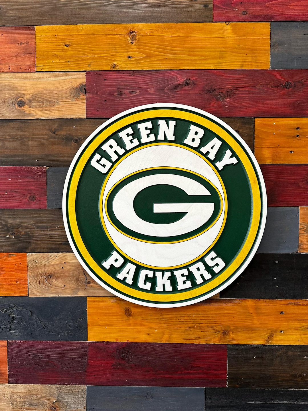 Green Bay Packers 3D Wood Wall Art Round Sign - Etsy