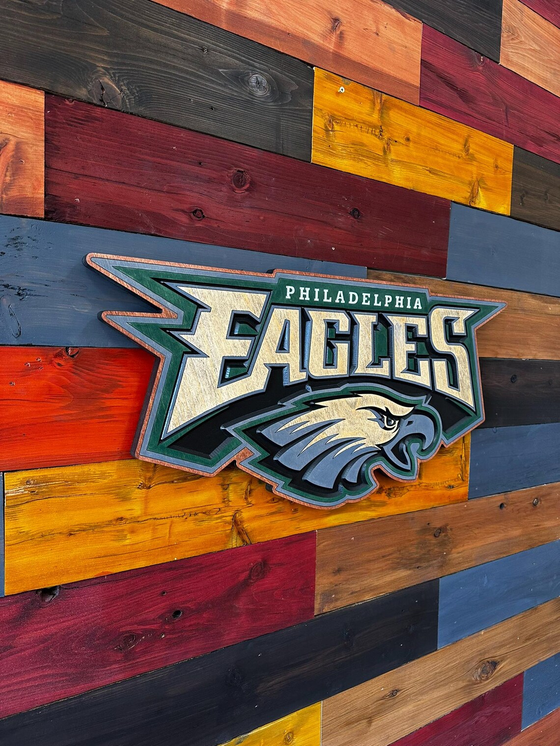 Hand Crafted Philadelphia Eagles Wood Sign - Etsy