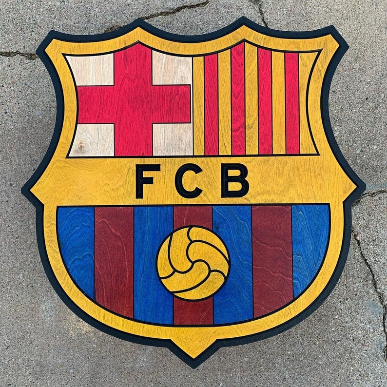 3D FC Barcelona Wooden Sign - Etsy