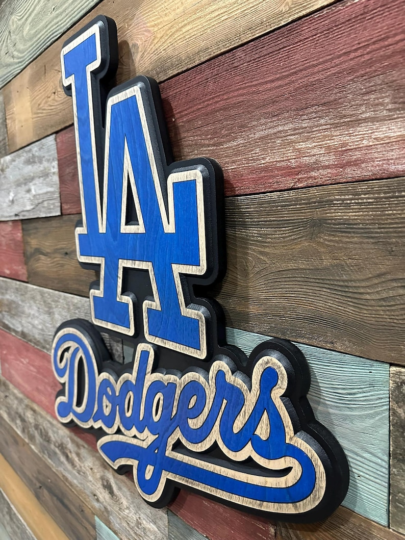Los Angeles Dodgers Custom 3D Wood Sign - Etsy