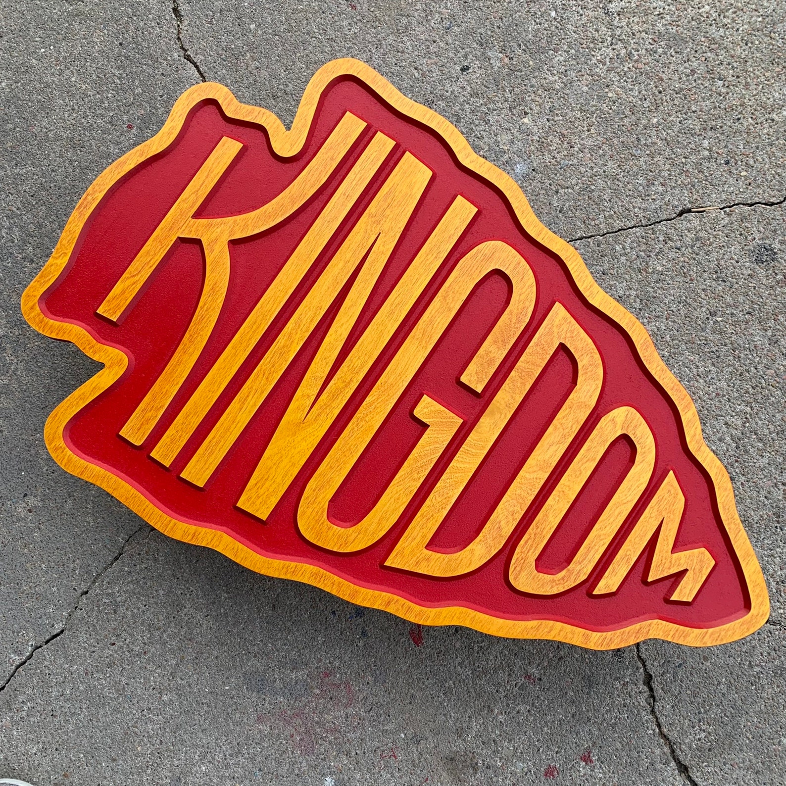 Kansas City Chiefs Kingdom 3D Wood Sign - Etsy