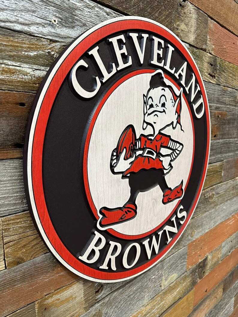 Cleveland Browns 3d Wooden Sign - Etsy