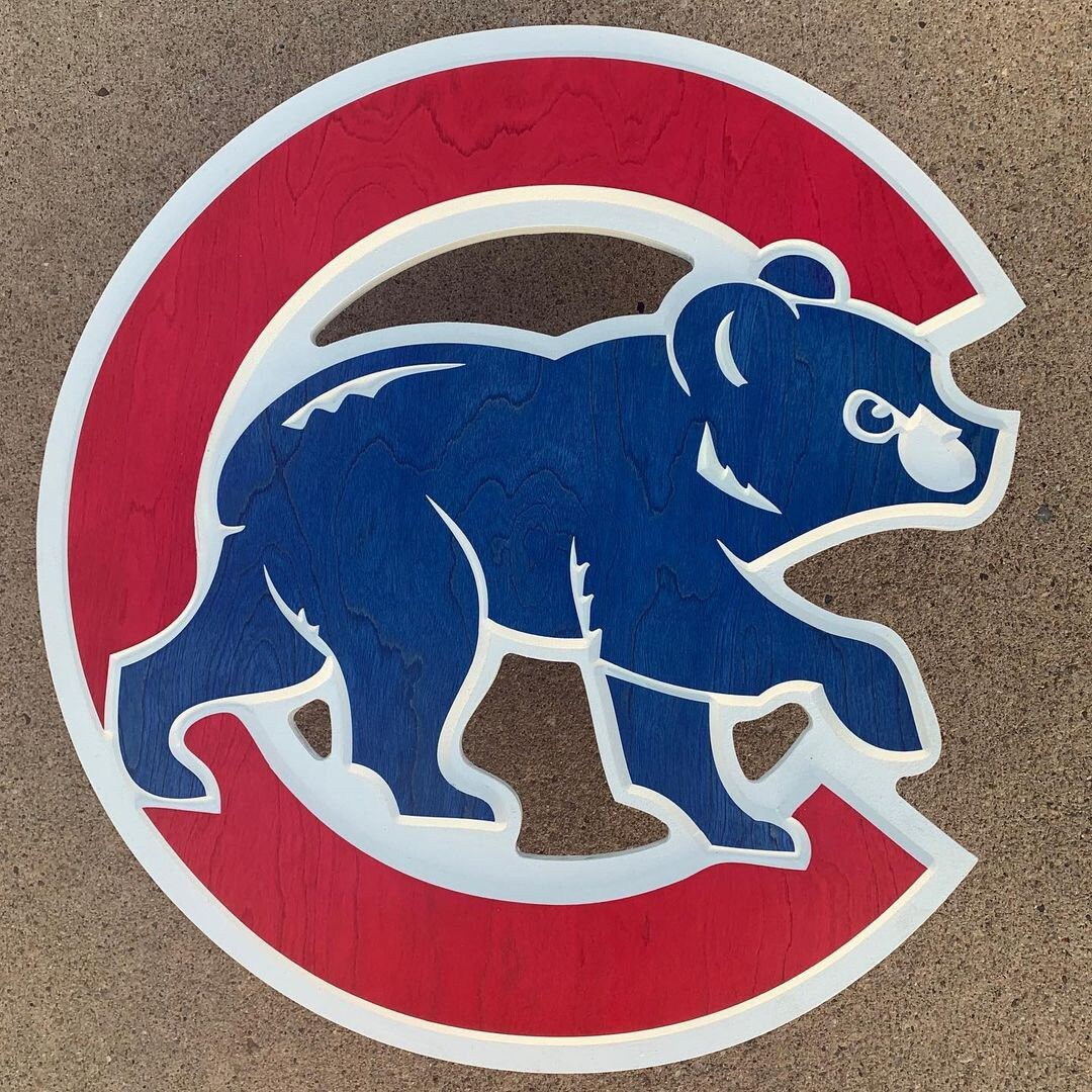 Chicago Cubs 3D Wooden Sign - Etsy