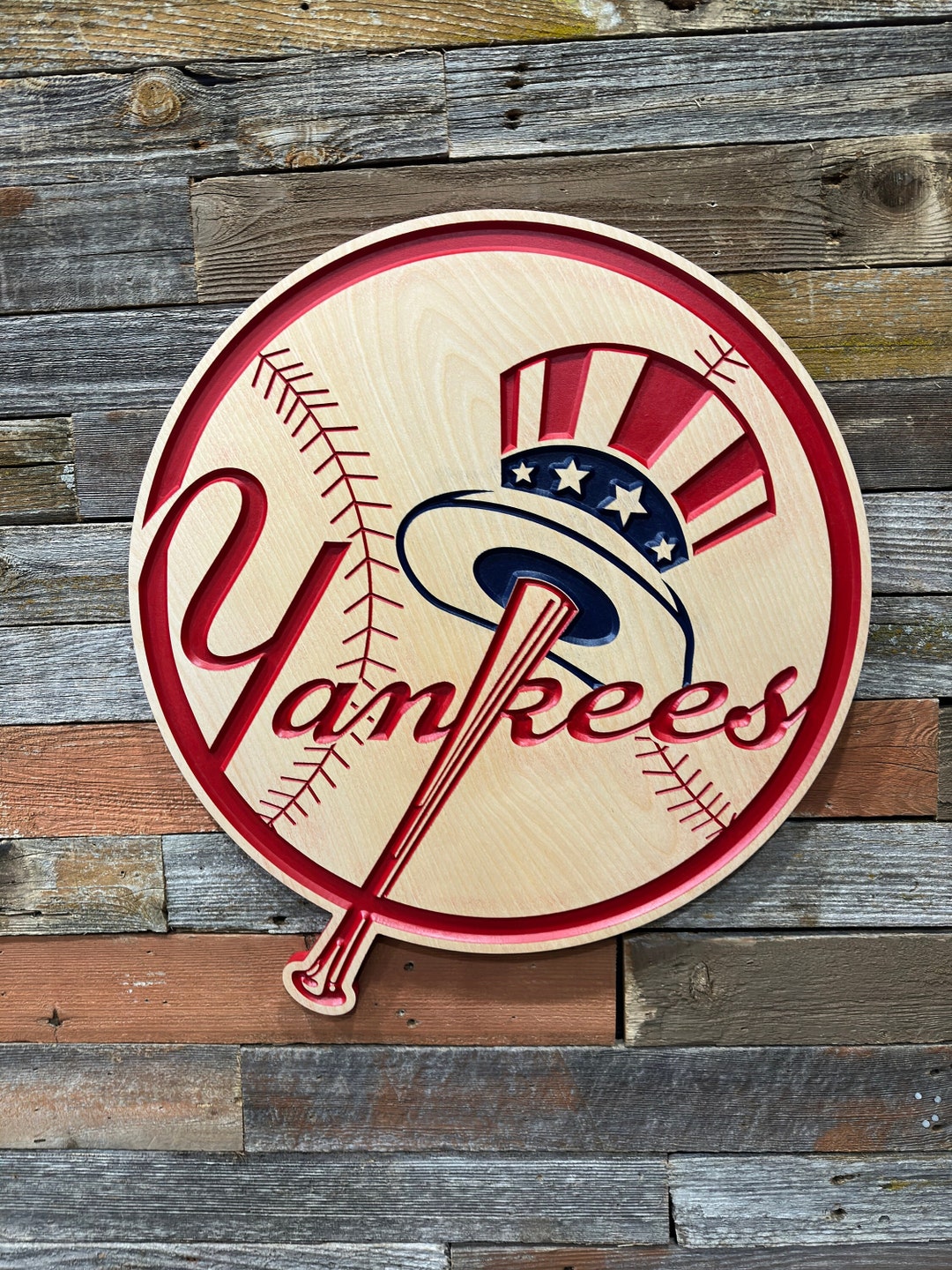 New York Yankees Wood Sign - Etsy