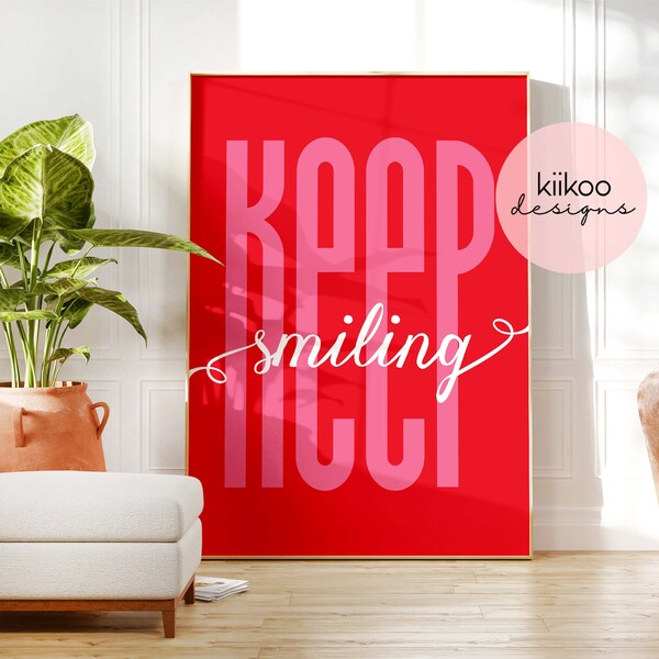 Keep Smiling Quote - Etsy