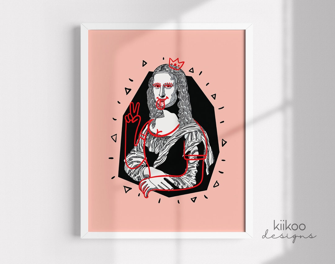 Mona Lisa Pop Art Poster Print Modern Contemporary Wall Art Etsy