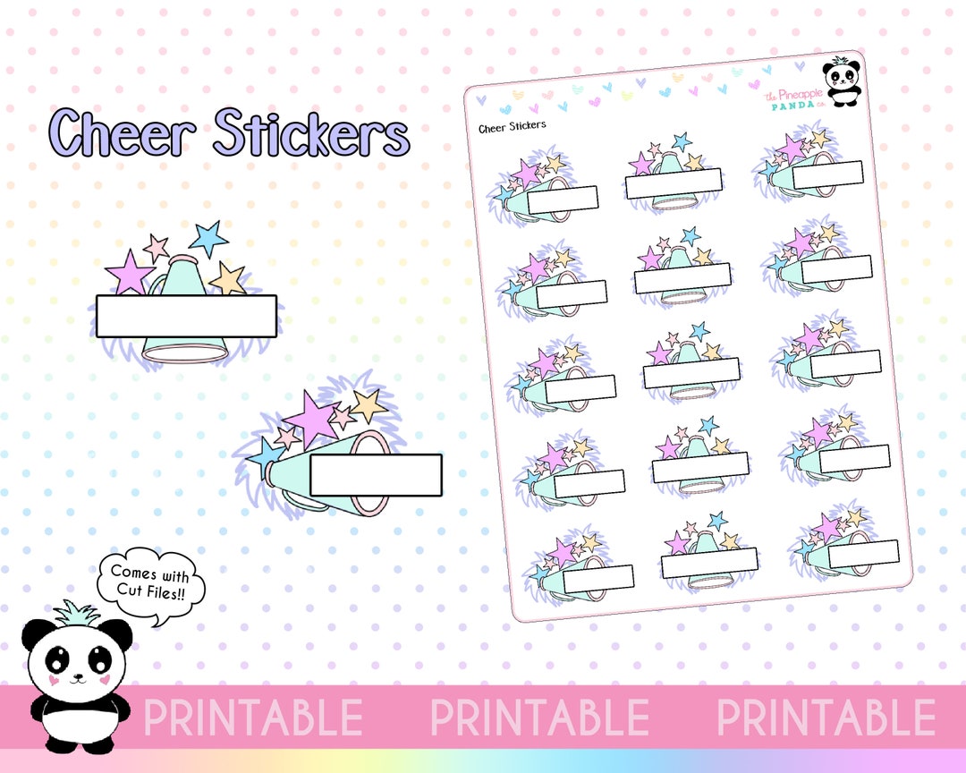 PRINTABLE Cheer Practice Game Day Printable Planner Stickers Hobo Weeks ...