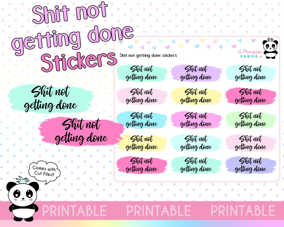 PRINTABLE Shit Not Getting Done To-do List Snarky Script Planner ...