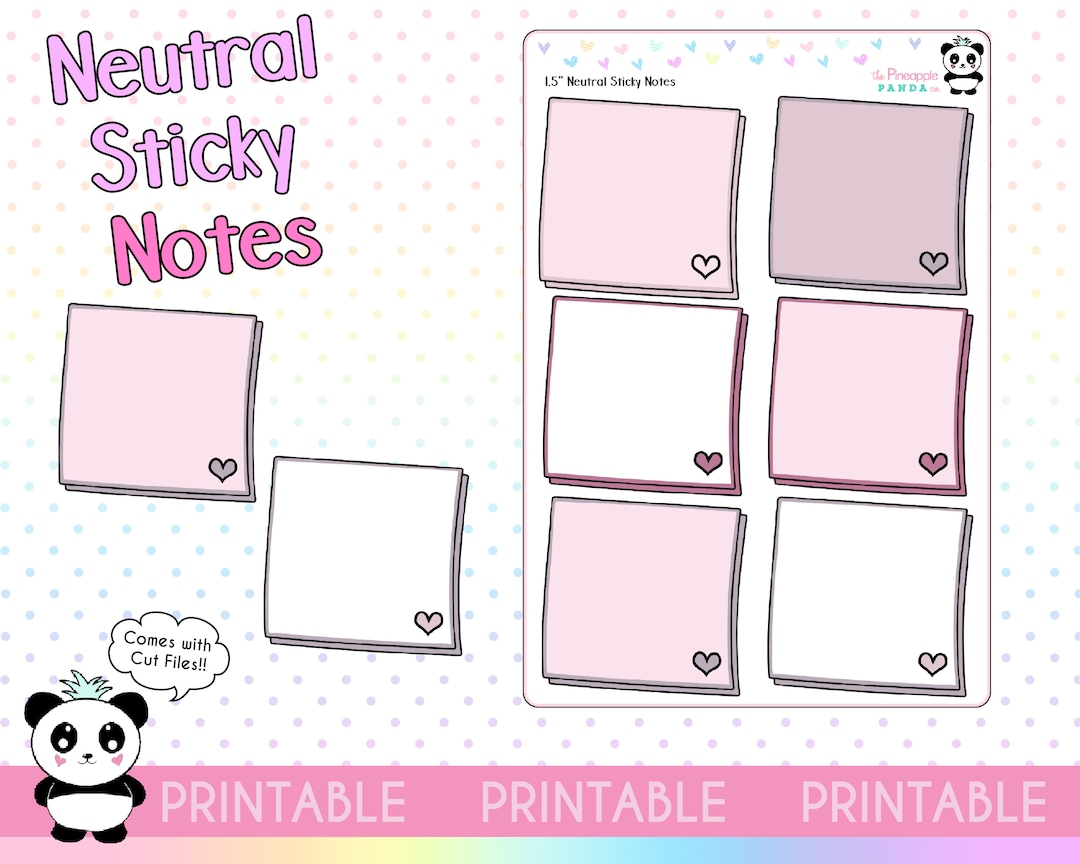 PRINTABLE Neutral Cheetah Sticky Post Notes - Planner Stickers - Hobo ...