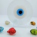 Square Glass Evil Eye Without a Hole 10 Cm Turkish Handmade Big Amulet ...