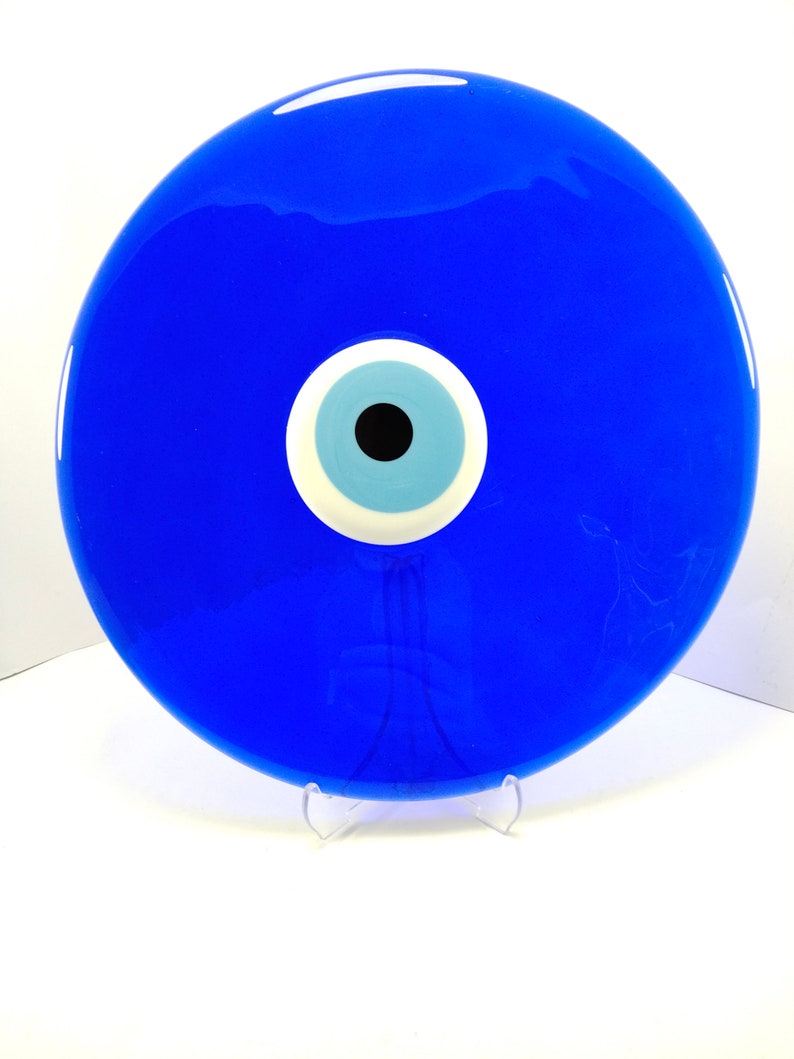 Glass Evil Eye Without a Hole 25 Cm Turkish Handmade Big Amulet Nazar ...