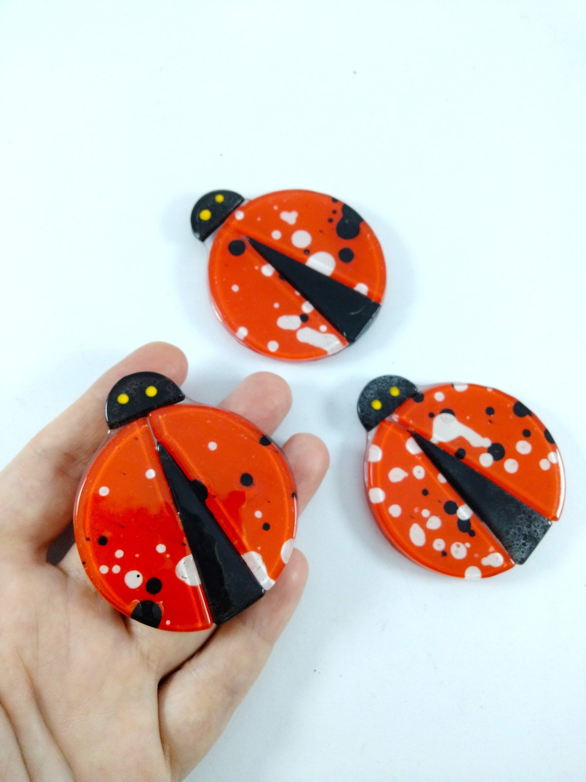 Red Glass Magnets, Turkish Handmade Amulet - Etsy
