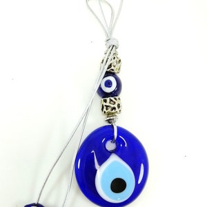 Evil Eye Glass Bead Wall Hanging, Turkish Handmade Amulet, Nazar Decor ...