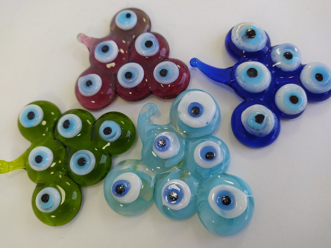 Bunch of Grapes Glass Evil Eye Decorative Amulet Pack of 4 Turkish ...