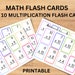 Math Multiplication Flash Cards - Etsy
