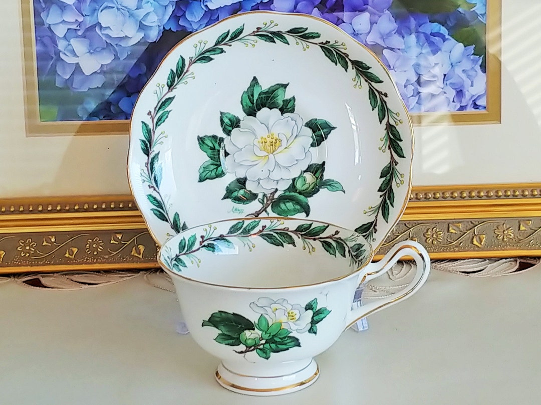 Royal Albert lady Clare Cup and Saucer Set Gardenia Flower Bone China ...