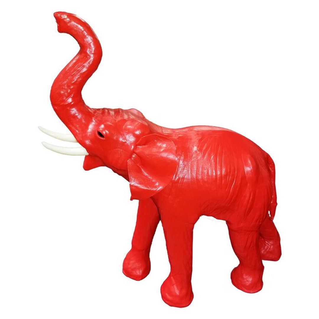 Standing Red Elephant - Etsy
